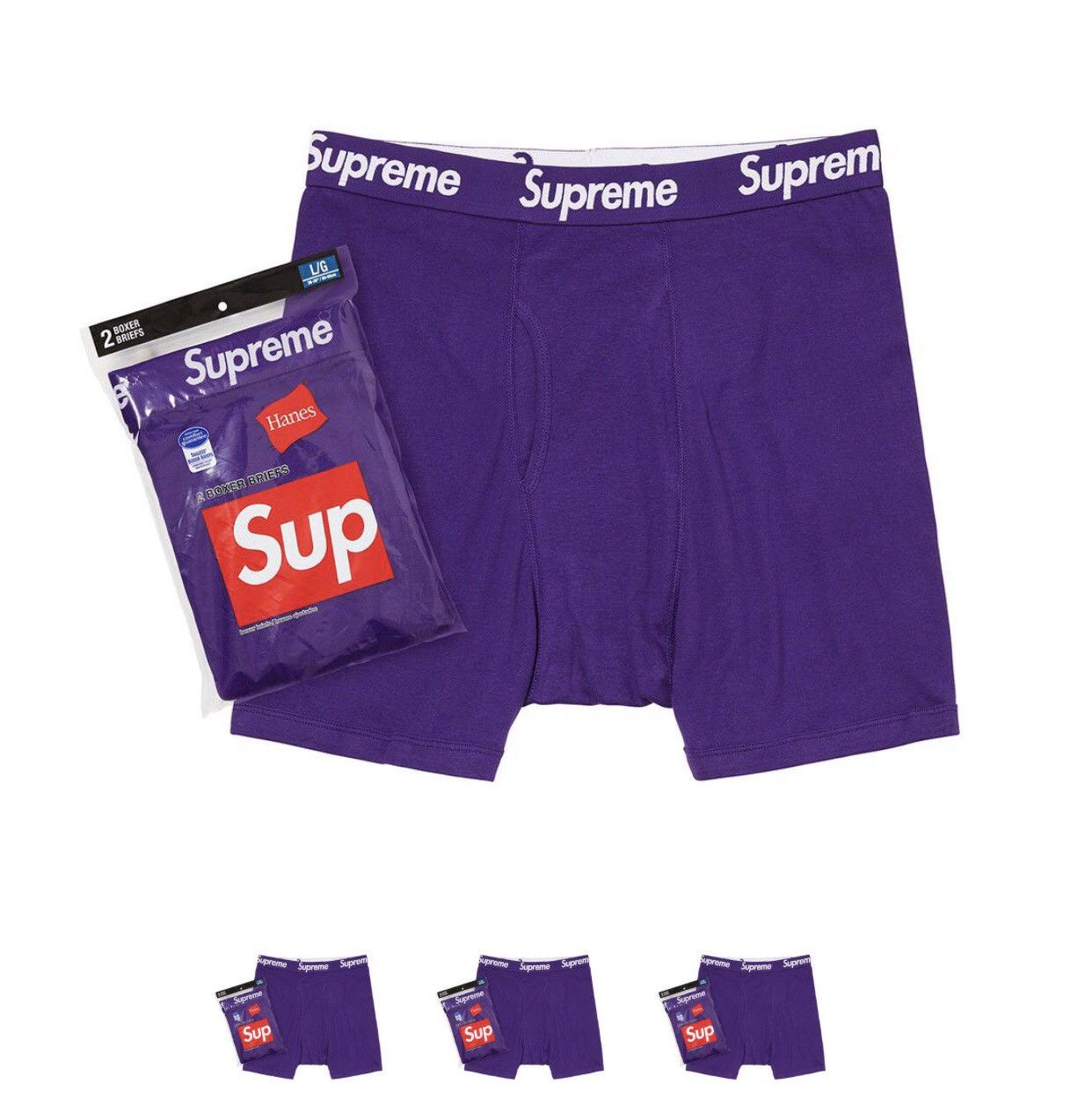 Supreme Supreme Purple Boxers | Grailed