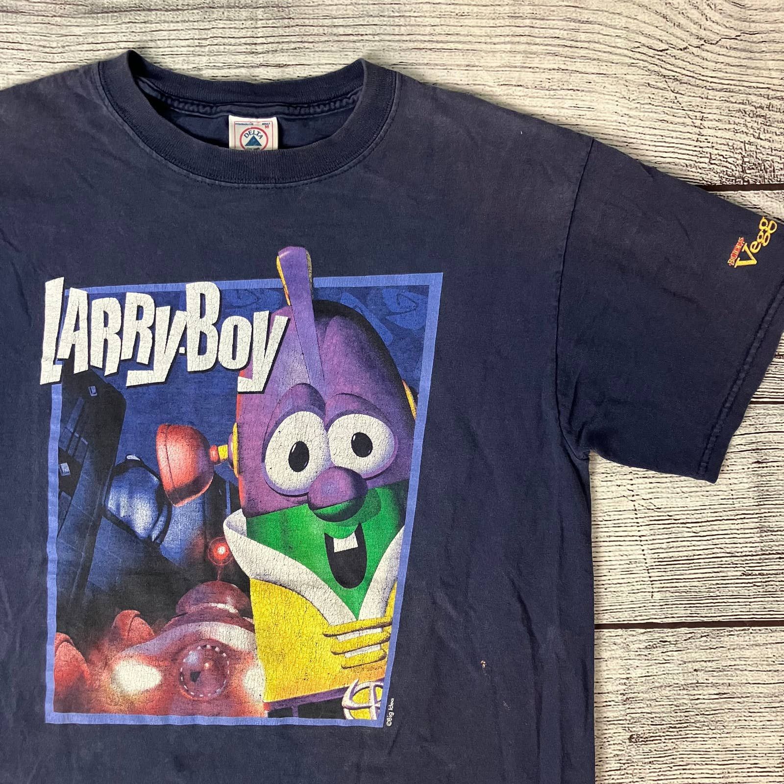 Vintage Vintage Larry The Cucumber Veggietales "Larry Boy" T-shirt ...