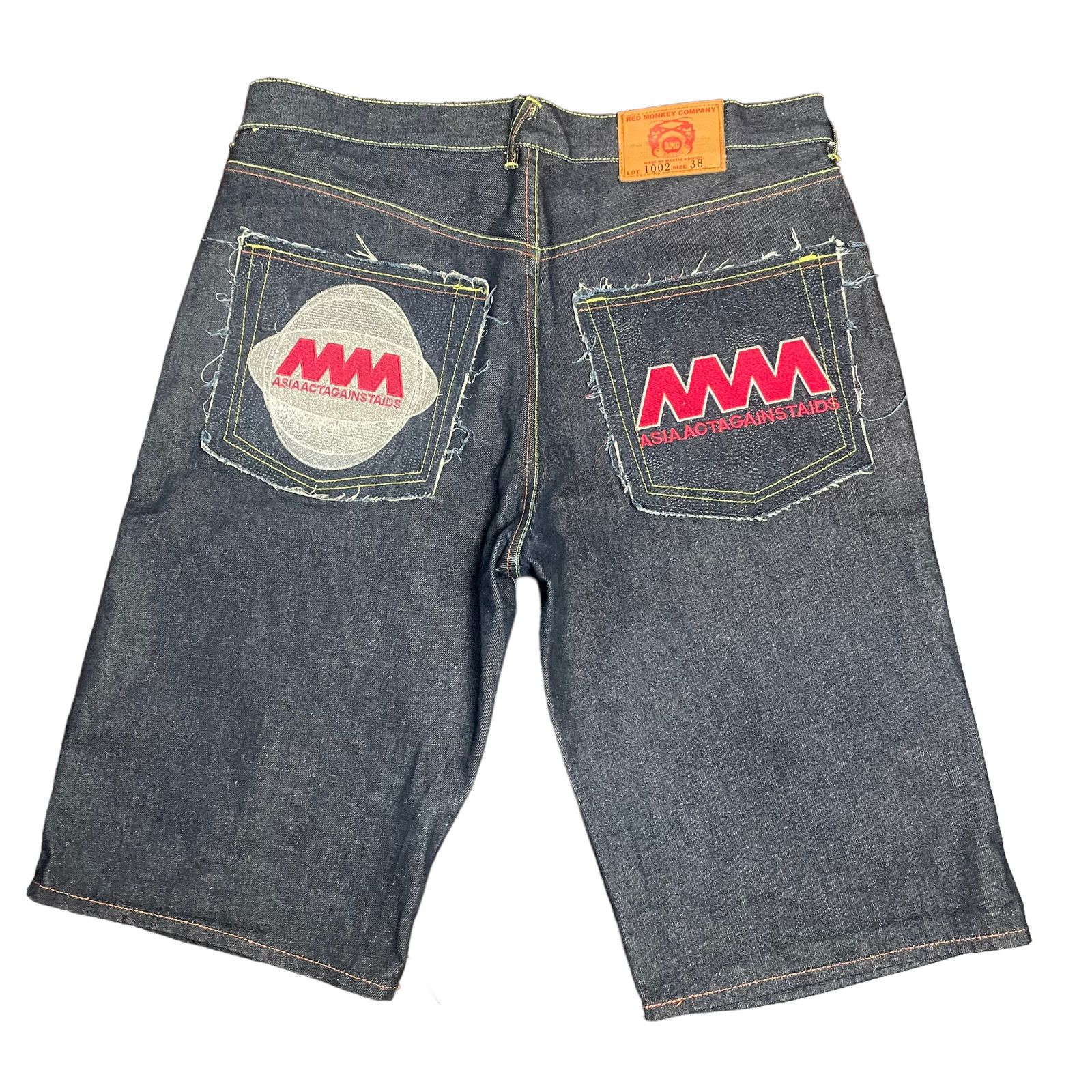 RMC Jeans Vintage y2k Red Monkey Company Asia Act Against Aids Jorts ...
