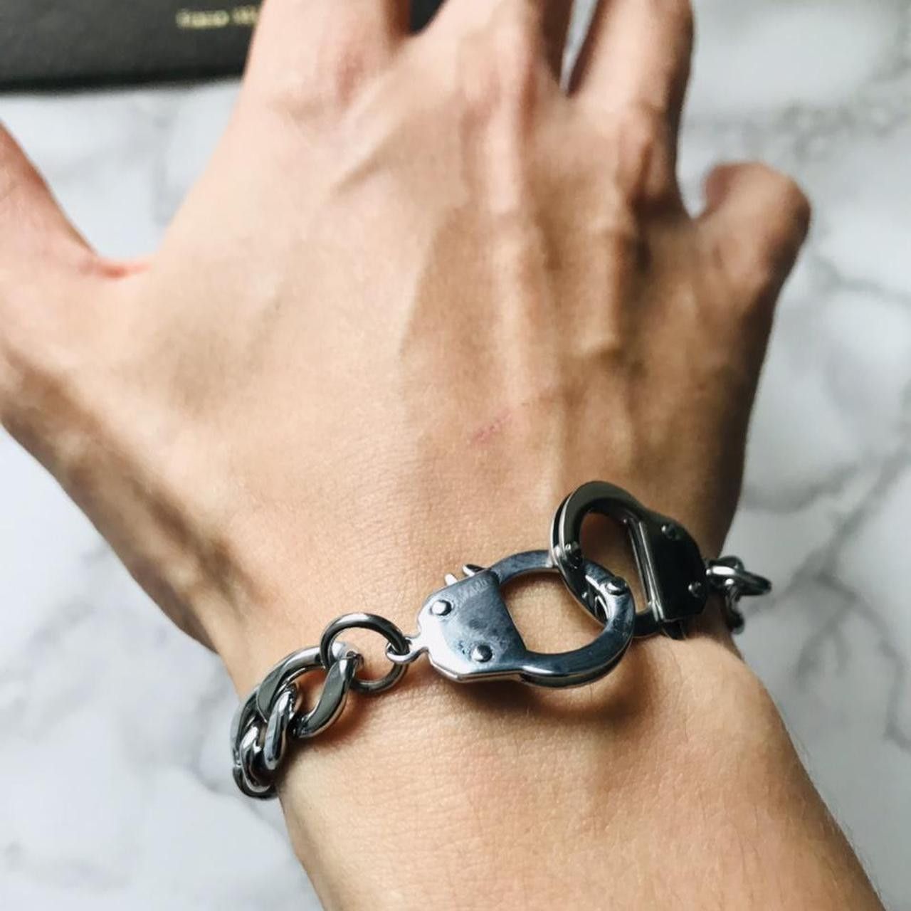 Jewelry Handcuff design chain bracelet for men in stainless steel | Grailed