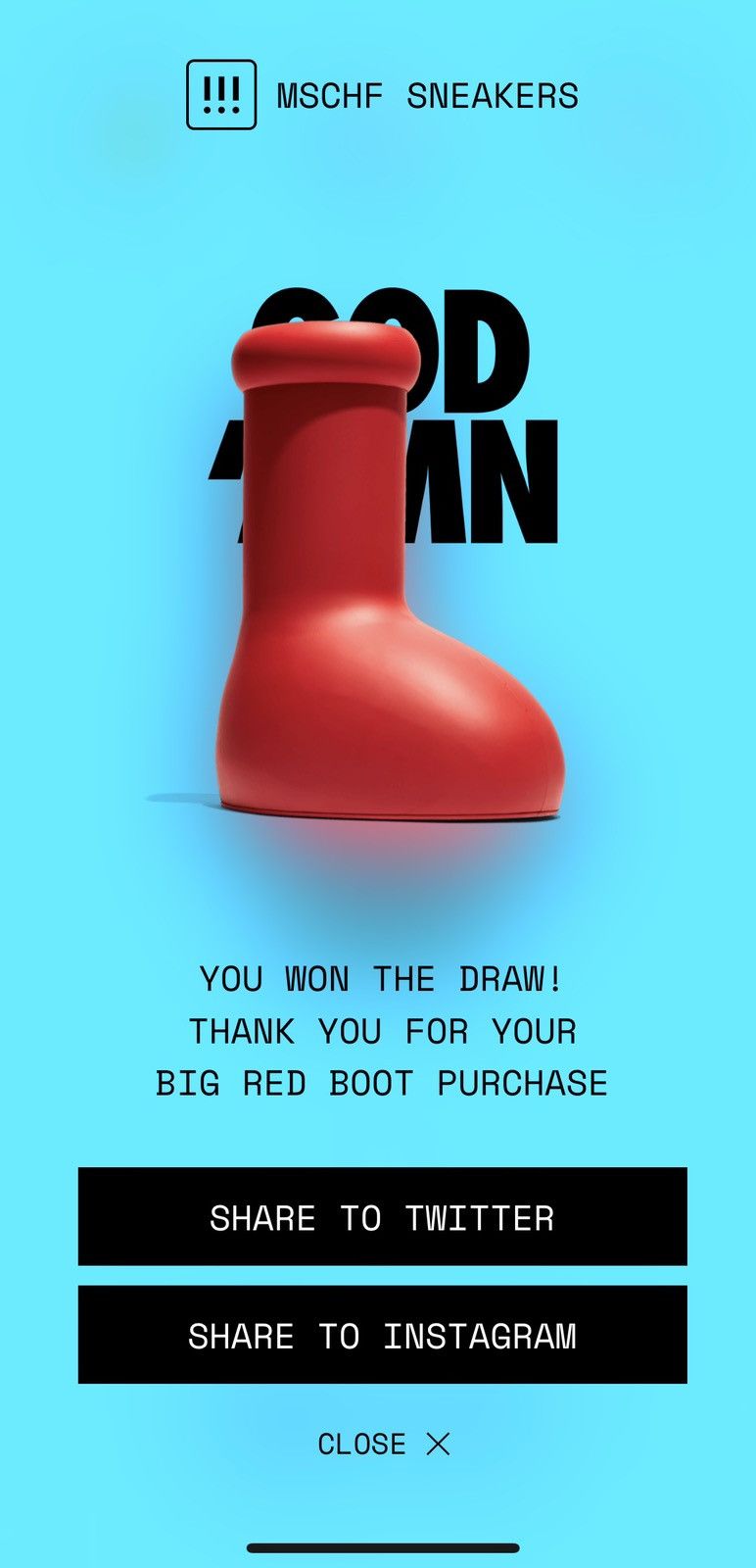 MSCHF MSCHF Big Red Boot | Grailed