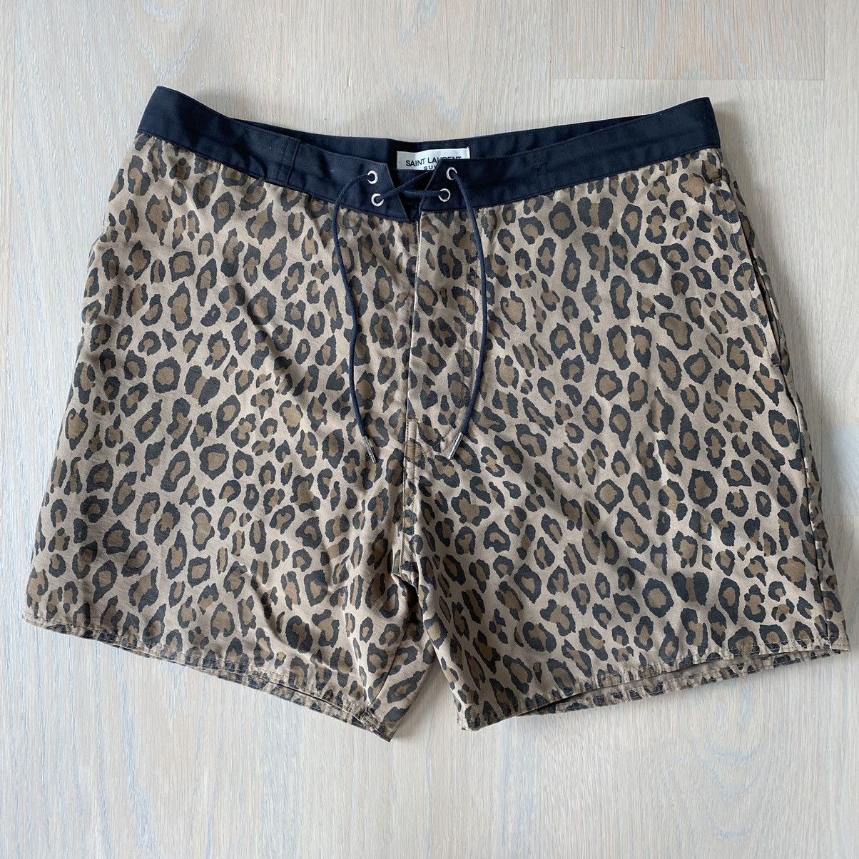 Saint Laurent Paris SLP SS16 Surf Sound Leopard Swim Shorts | Grailed