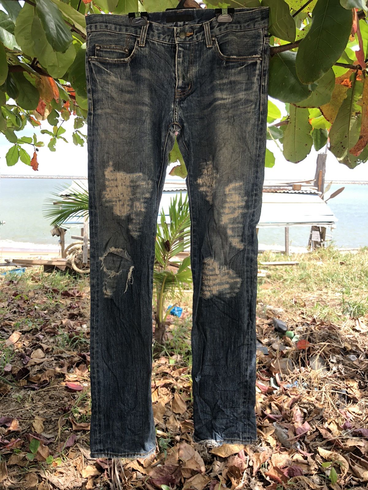 Distressed Denim × Japanese Brand Vintage Rico Distressed denim sashiko ...
