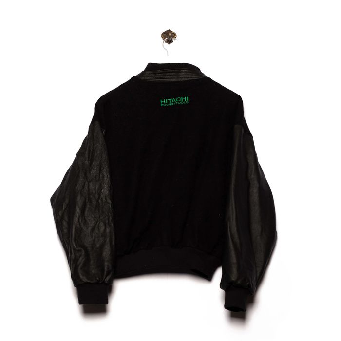 Vintage Second Hand College jacket Hitachi Power Tools Stick Black ...