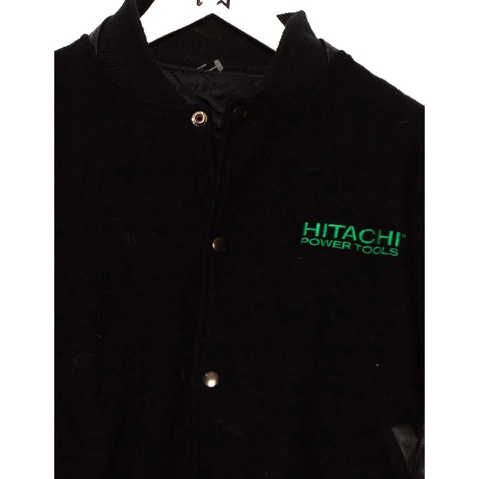 Vintage Second Hand College jacket Hitachi Power Tools Stick Black ...