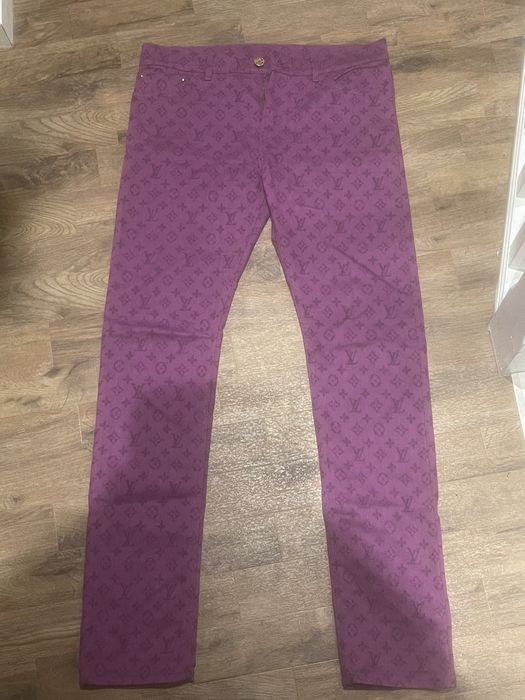 Louis Vuitton Purple Monogram Louis Vuitton Denim Jeans | Grailed