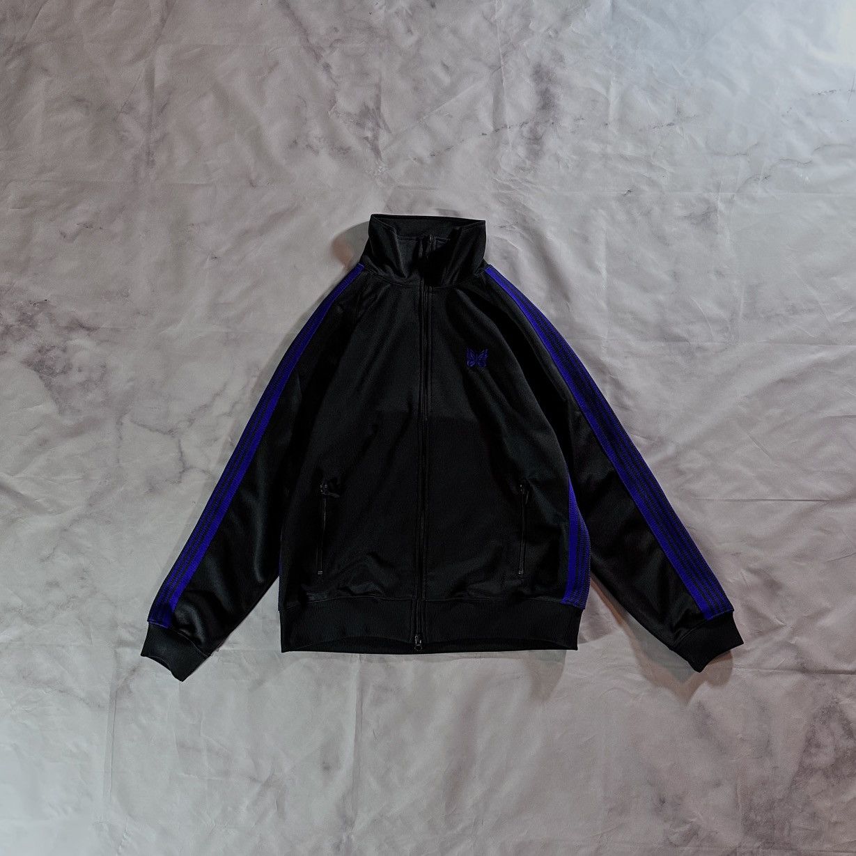Needles Black Purple Zip-Up Butterfly Track Jacket | Grailed