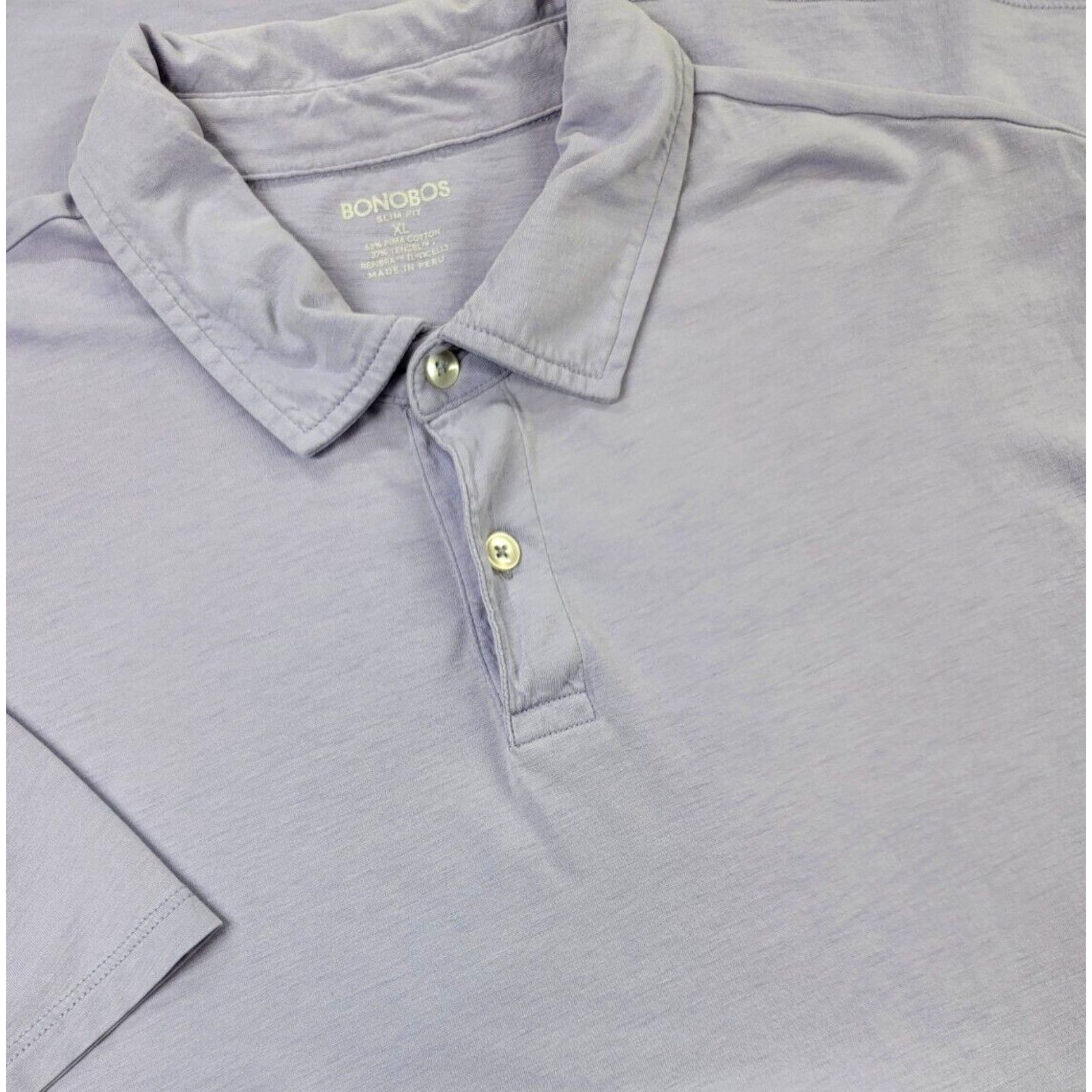 Bonobos Bonobos Polo Shirt Short Sleeve Pima Cotton Purple Slim Fit ...