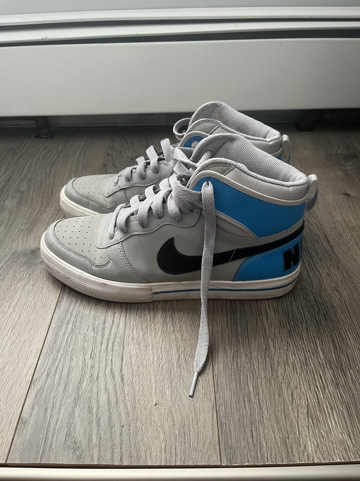 Nike BIG NIKE HIGH AC WOLF GREY BLUE | Grailed
