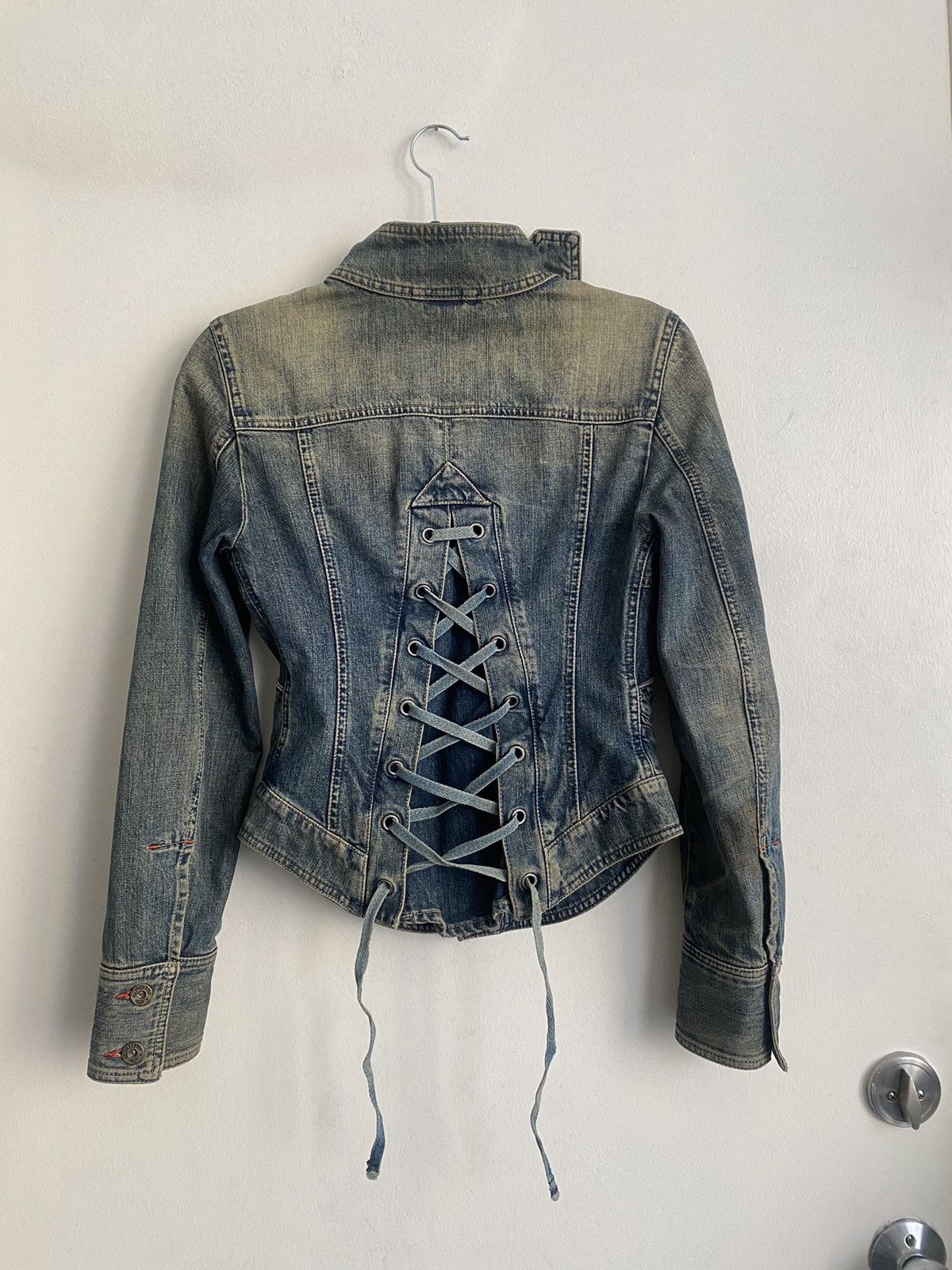 Diesel DIESEL CORSET DENIM MOTO JACKET | Grailed