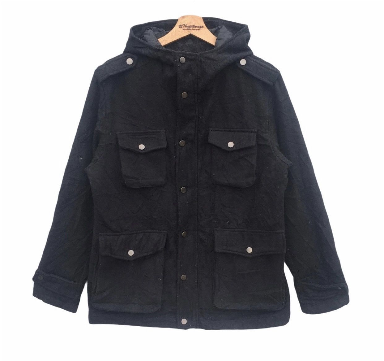Military × Plus One Clothing Rare Plus One Military Four Pocket Wool ...
