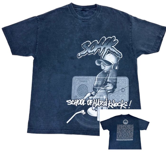 Vintage Vintage 90s School of Hard Knocks T-Shirt Black SOHK Hip Hop ...