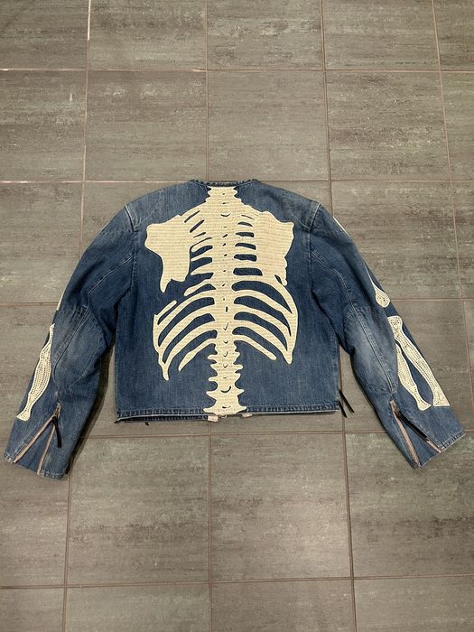 Kapital Kapital Skeleton Denim Biker Jacket | Grailed