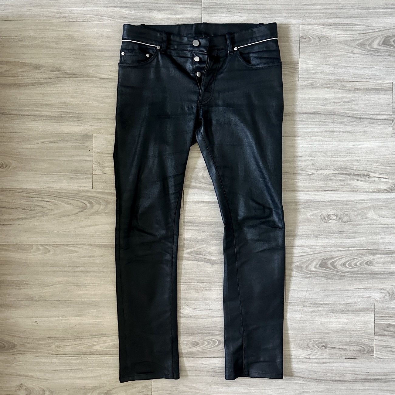 Balenciaga Waxed denim jeans | Grailed