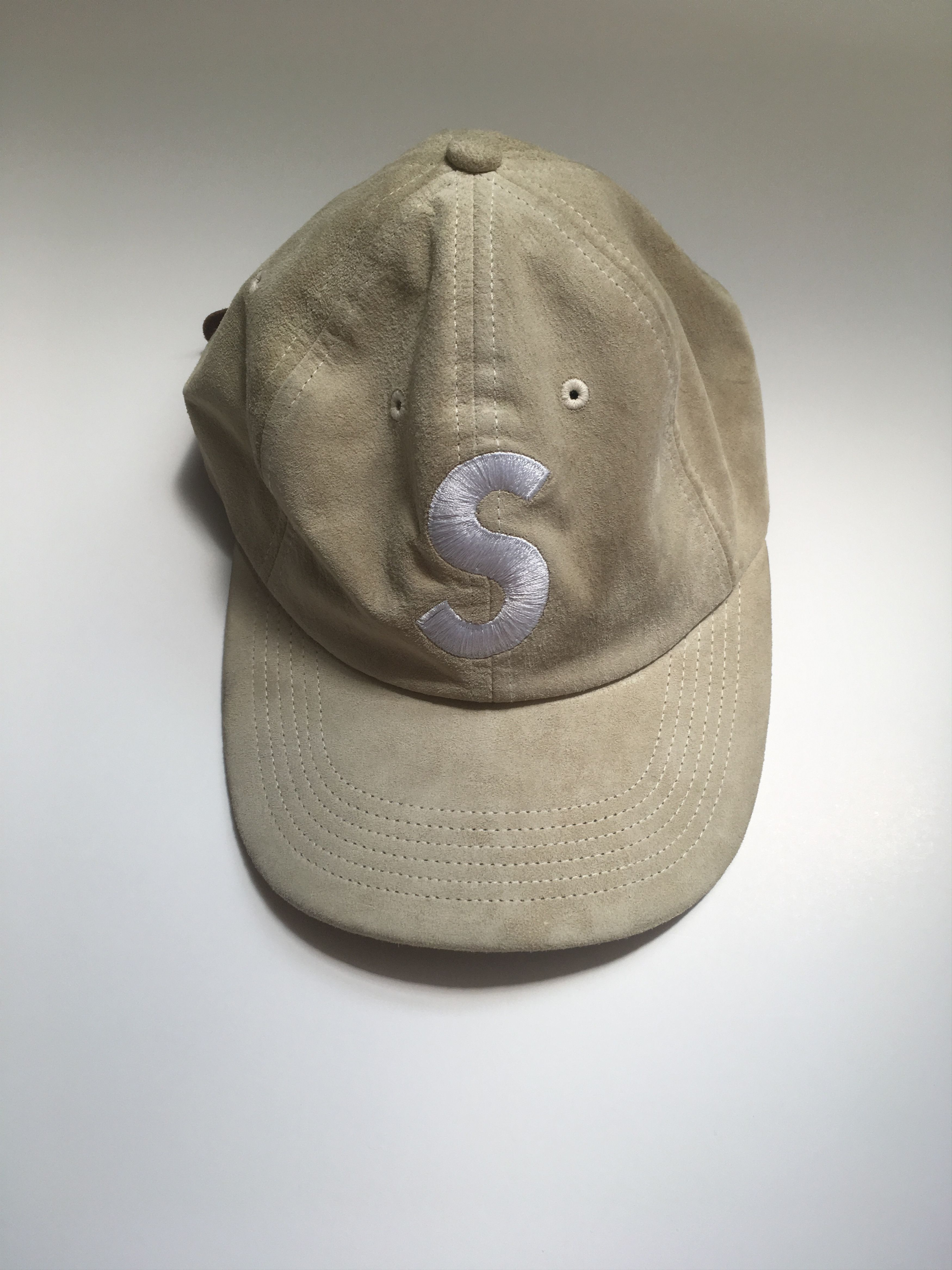 Supreme Supreme S Logo Suede Hat, Beige | Grailed Supreme Supreme S Logo Suede Hat, Beige | Grailed
