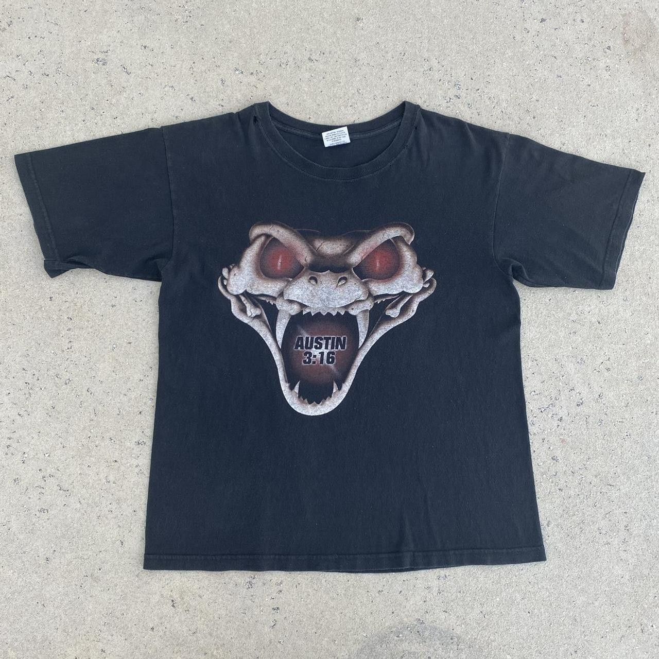 Vintage VINTAGE 1998 WWF STONE COLD STEVE AUSTIN SNAKE T SHIRT | Grailed