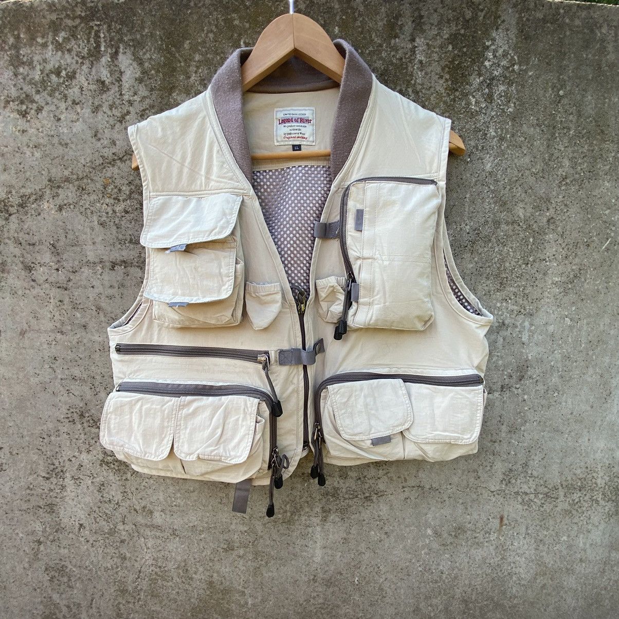 Vintage Gorpcore VINTAGE Legend of river MULTIPOCKET VEST Japanese ...