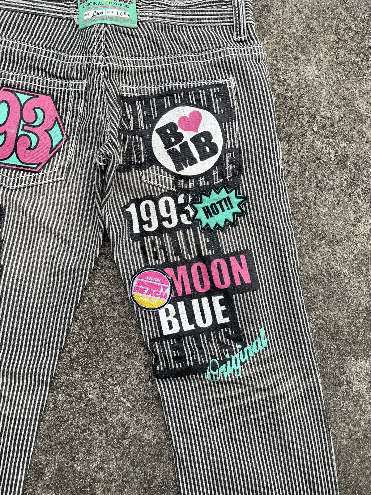 Japanese Brand Japan Brand Bluemoonblue Hickory Striped Jeans | Grailed