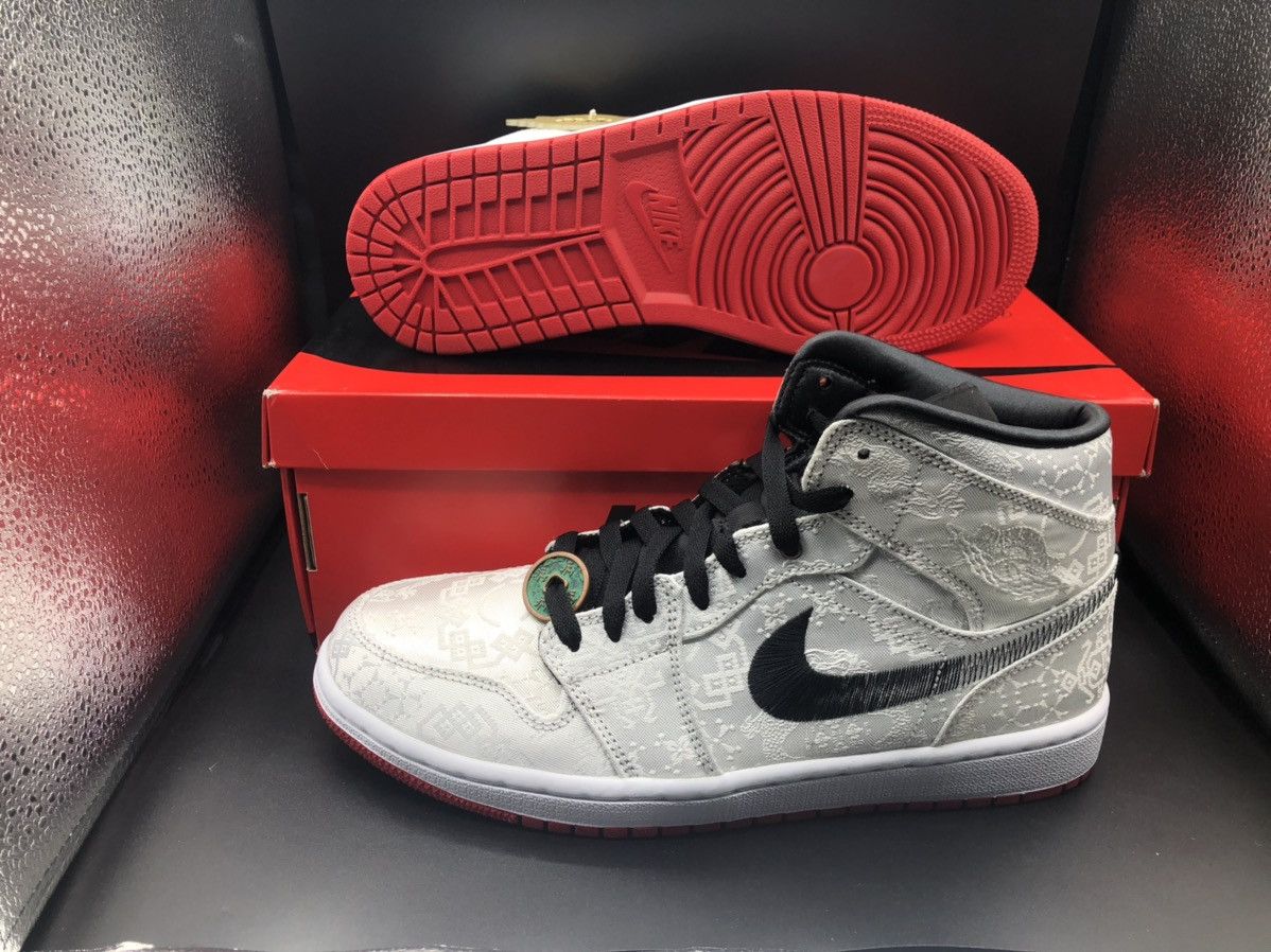 Nike CLOT x Edison Chen Air Jordan 1 Mid Fearless 2019 | Grailed