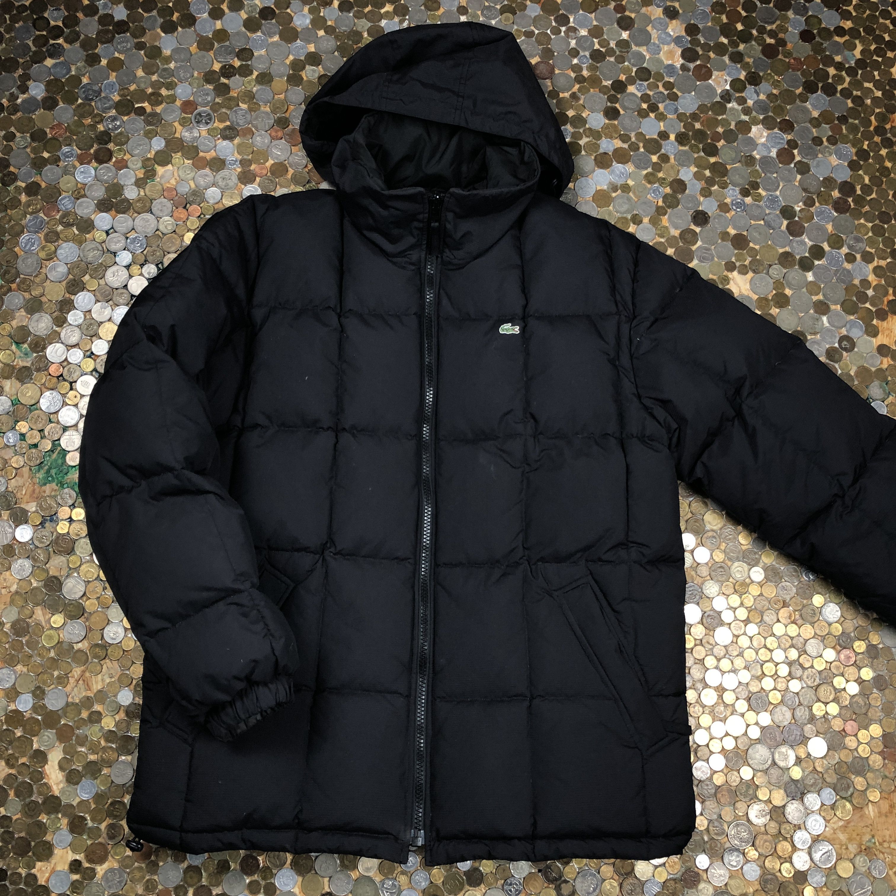 Lacoste × Vintage Lacoste double side puffer winter warm jacket | Grailed