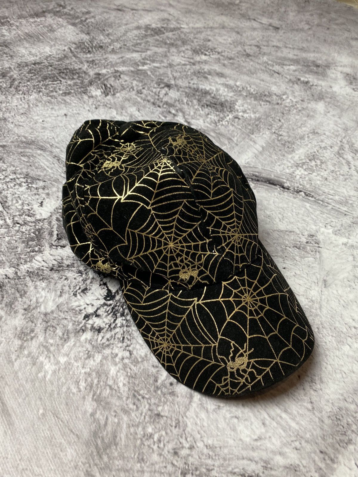Vintage Vintage black spiderweb and spiders cap | Grailed
