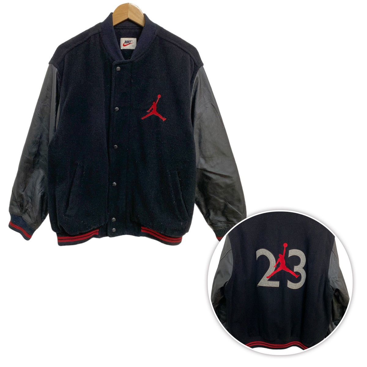 Jordan Brand × Nike Vintage Nike Air Jordan 23 Varsity Wool and Leather ...