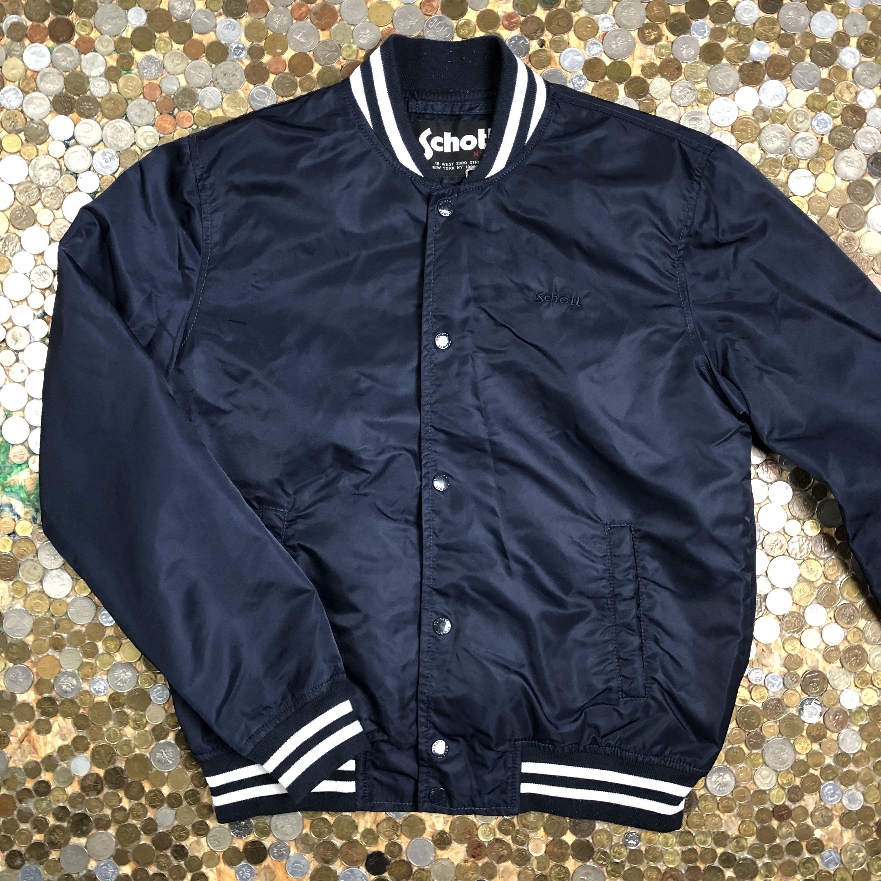 Schott Schott Bomber Baseball jacket mini logo 90's vibe | Grailed