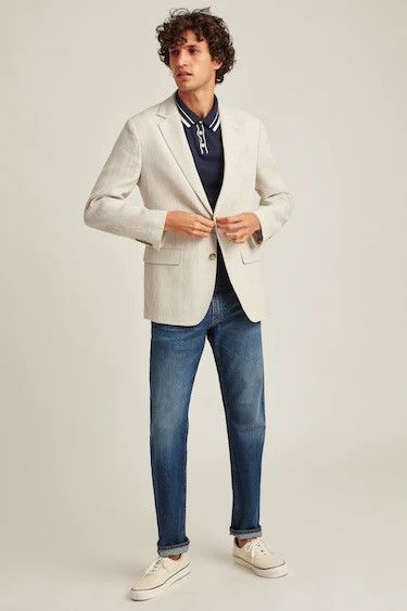 Bonobos Unconstructed Blazer in Beige Glen Plaid | Grailed