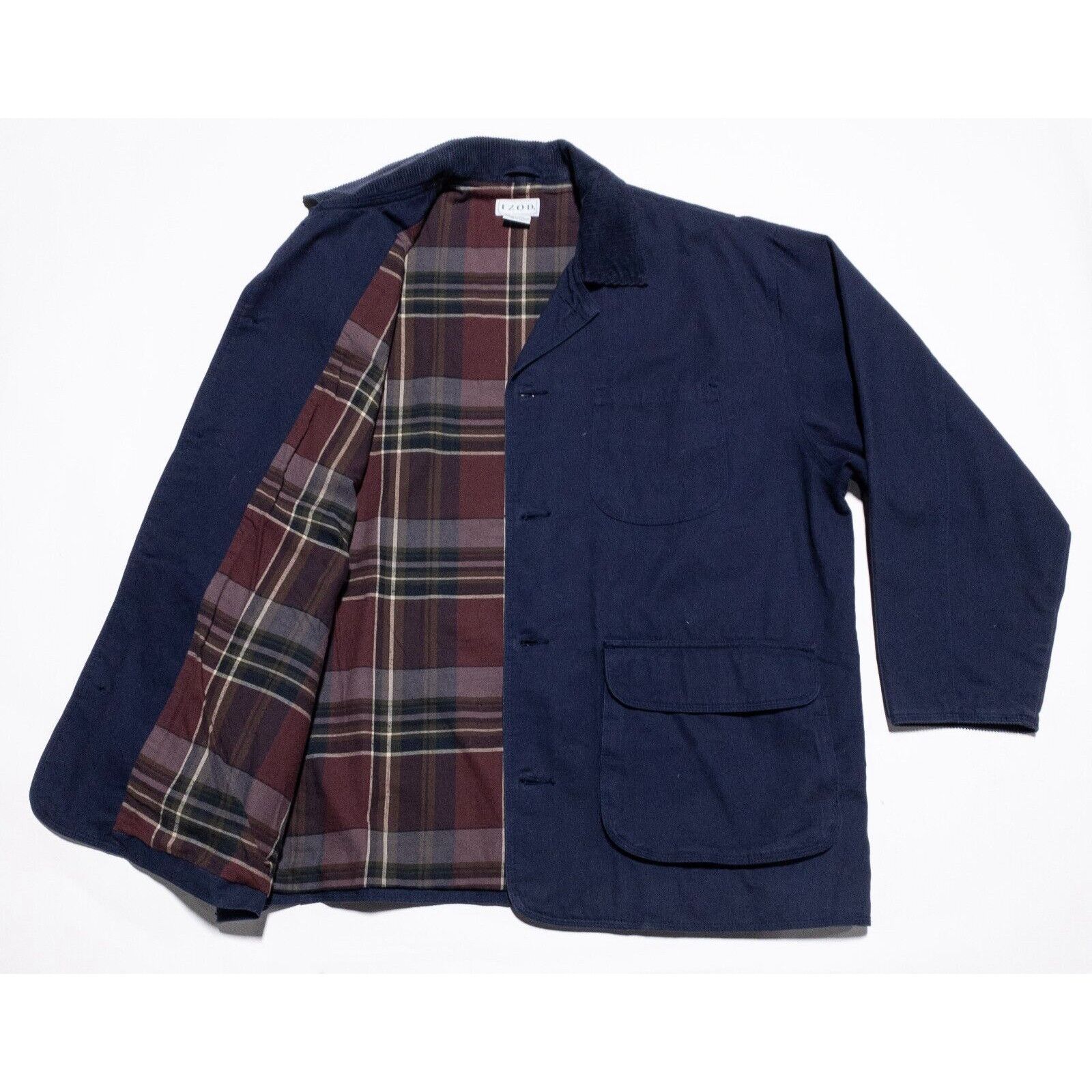 Izod Vintage Izod Barn Chore Mens Large Plaid Lined Chore Jacket ...