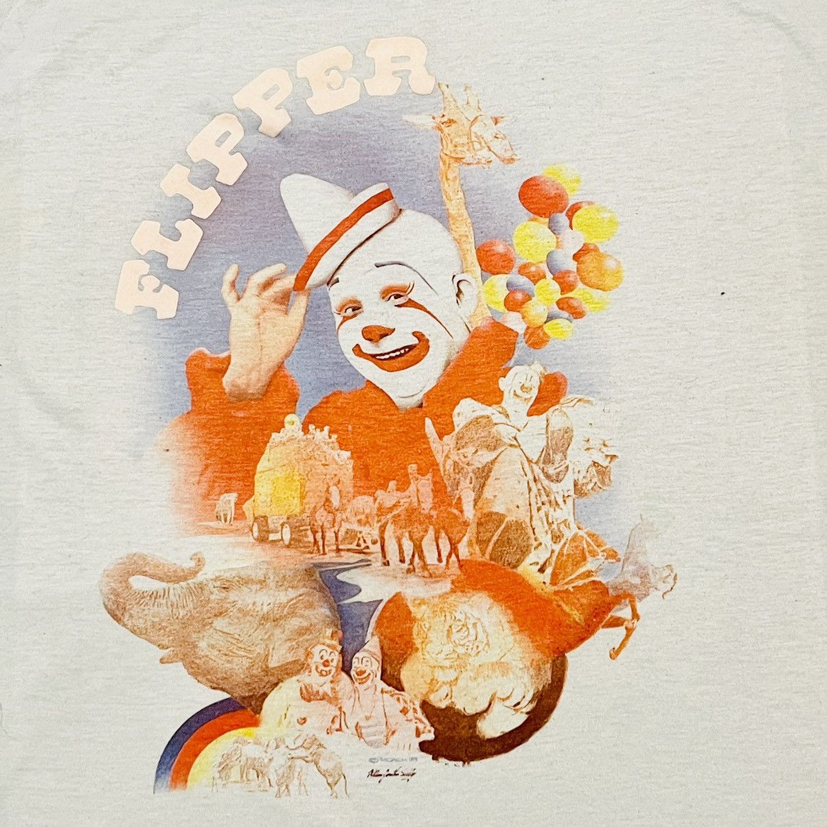 Art × Humor × Vintage VINTAGE 1975 FLIPPER THE CLOWN TEE! | Grailed
