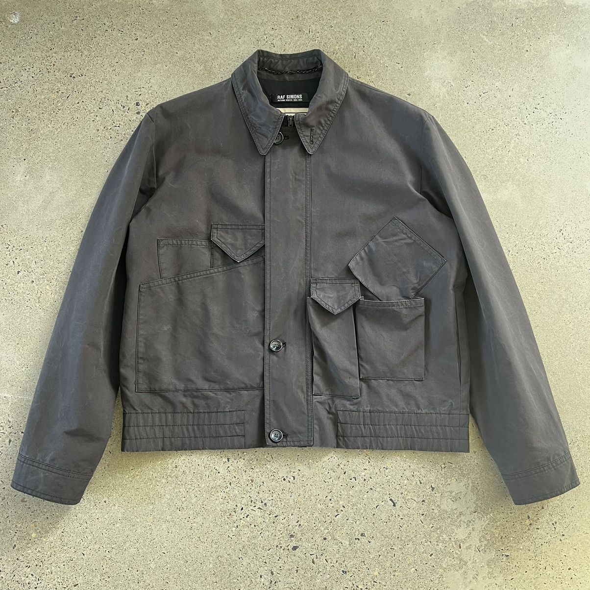 Raf Simons Raf Simons AW04 ‘Waves’ Multi-Pocket Sculptural Work Jacket ...