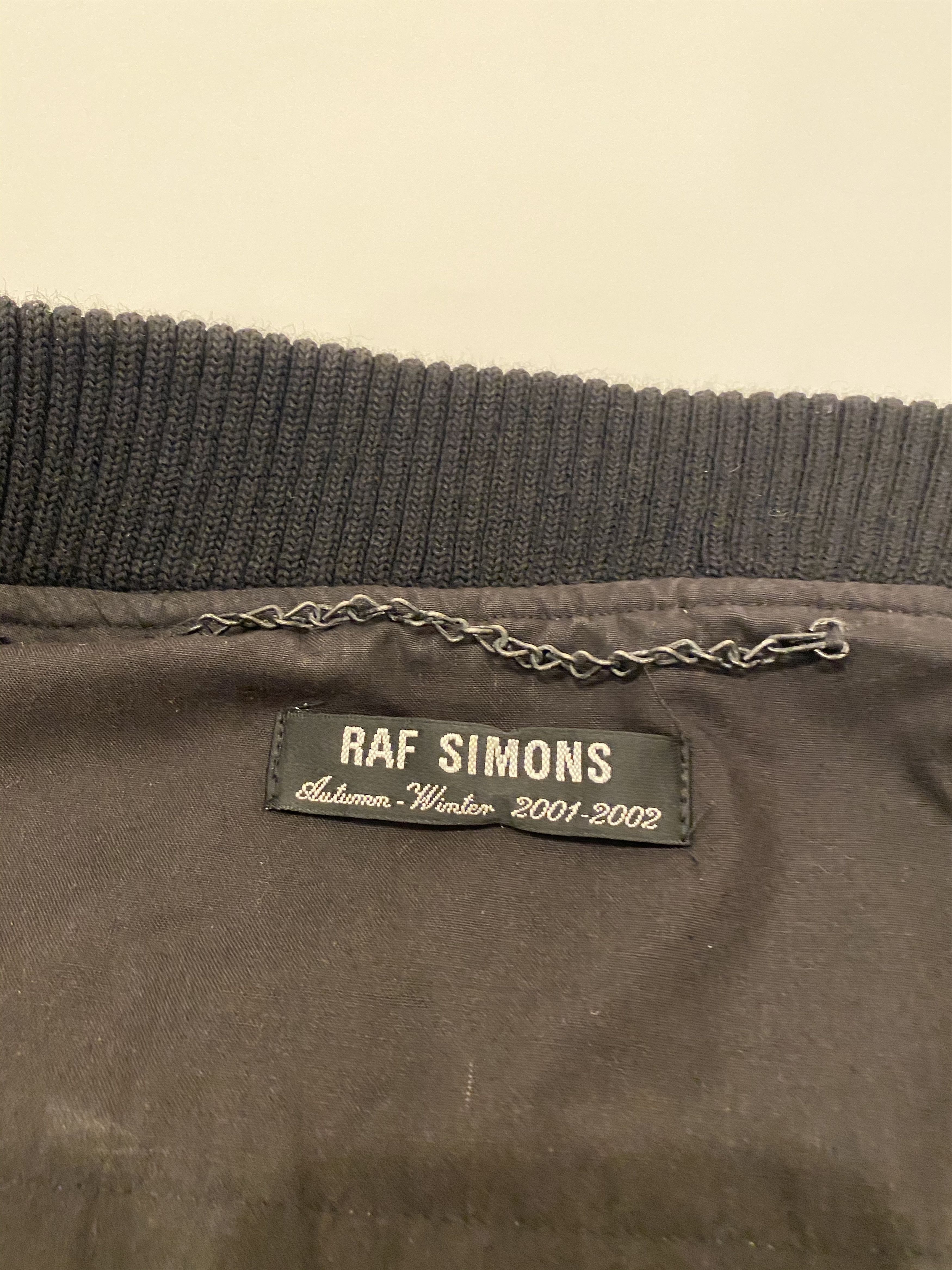 Raf Simons RAF SIMONS Riot Riot Riot Police Bomber jacket 2001 2002 48 ...