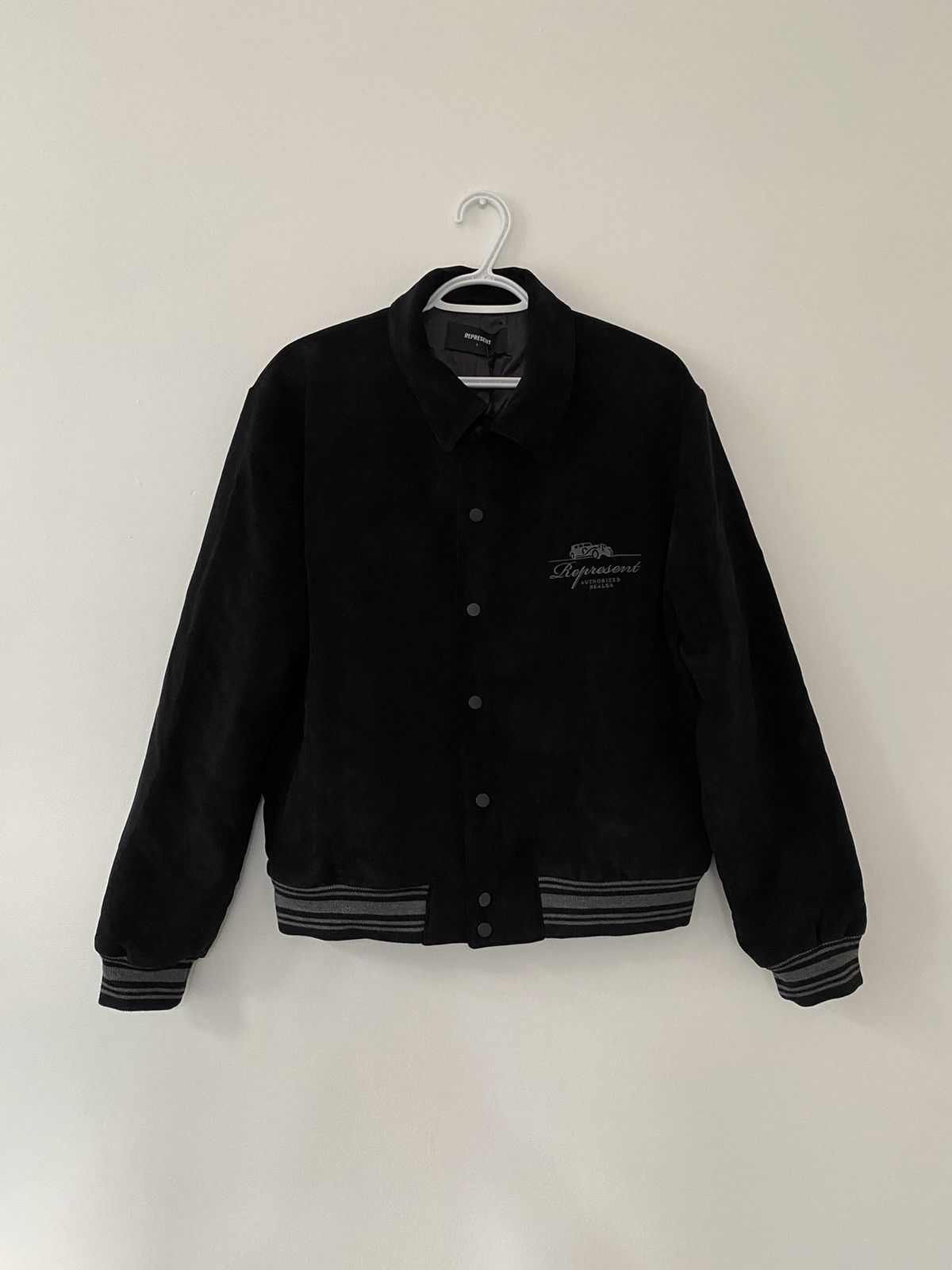 Represent Clo. Represent Suede Varsity Jacket | Grailed