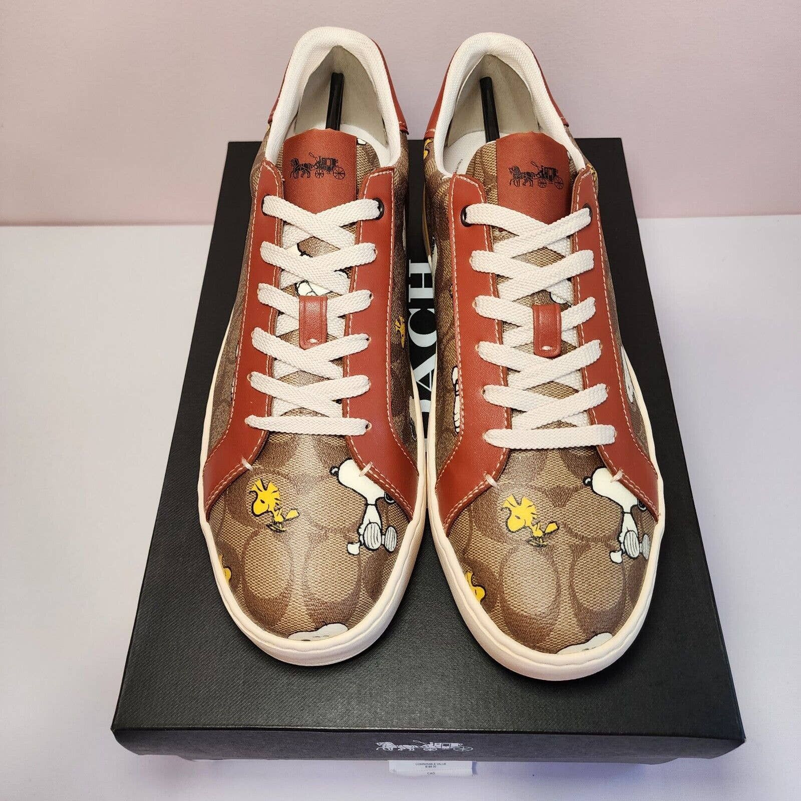 Coach CF162 COACH PEANUTS SNEAKERS SNOOPY WOODSTOCK MEN'S 10.5D | Grailed