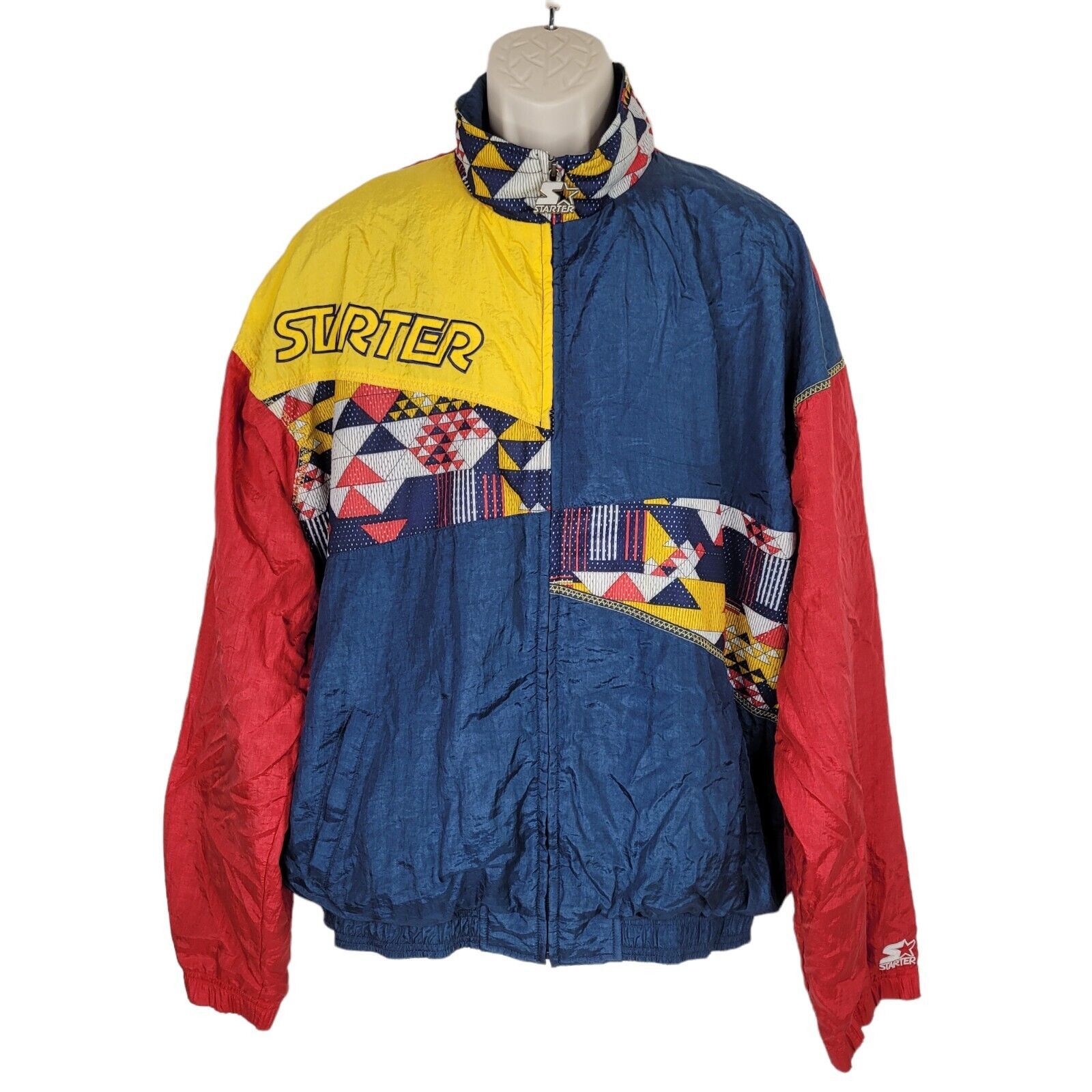 Starter Vintage Starter Jacket Large Rugged Terrain Windbreaker Aztec ...