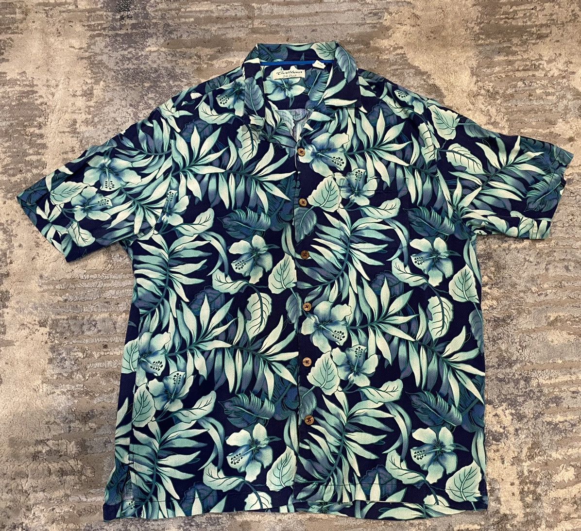 Caribbean × Streetwear × Vintage Caribbean Silk Blend Psychedelic ...