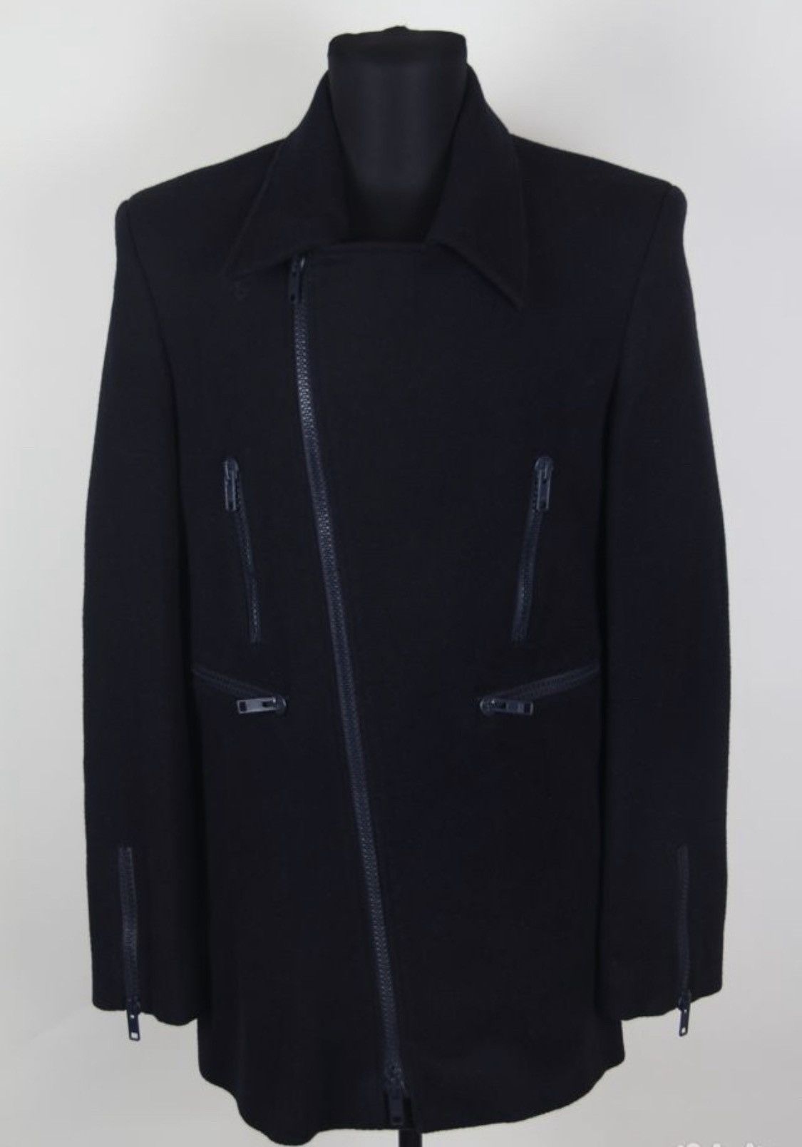 Raf Simons RAF SIMONS Archive AW2003-2004 CLOSER Extended Perfecto Coat ...