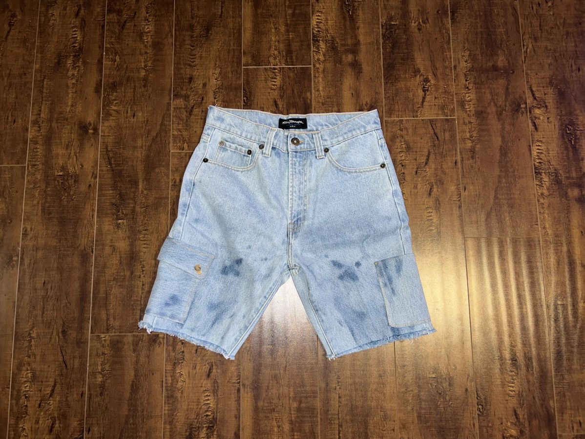 Custom Custom Blue Denim Cargo Shorts | Grailed