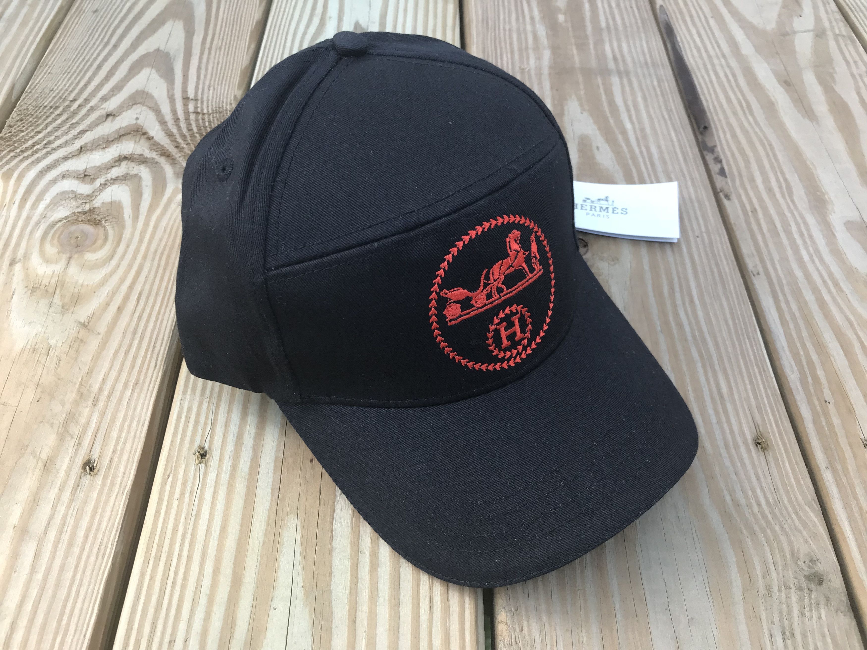 Hermes Hermes Paris Hat Men's Black Cap Hat Baseball Cap Hermes Paris ...