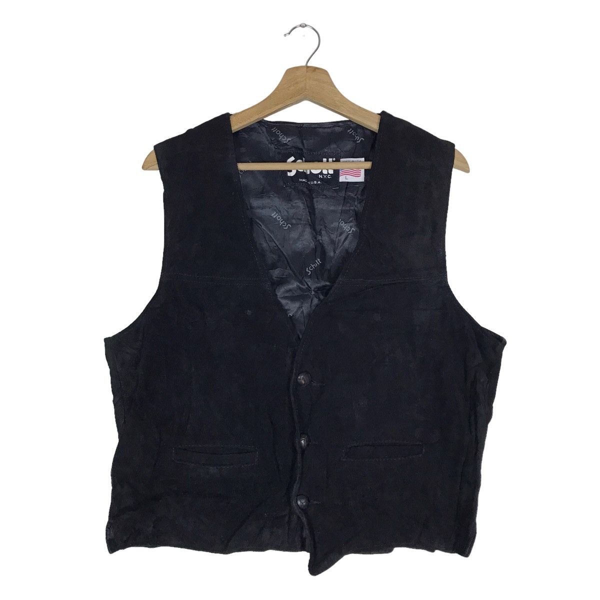 Schott Vintage SCHOTT Usa Leather Vest | Grailed