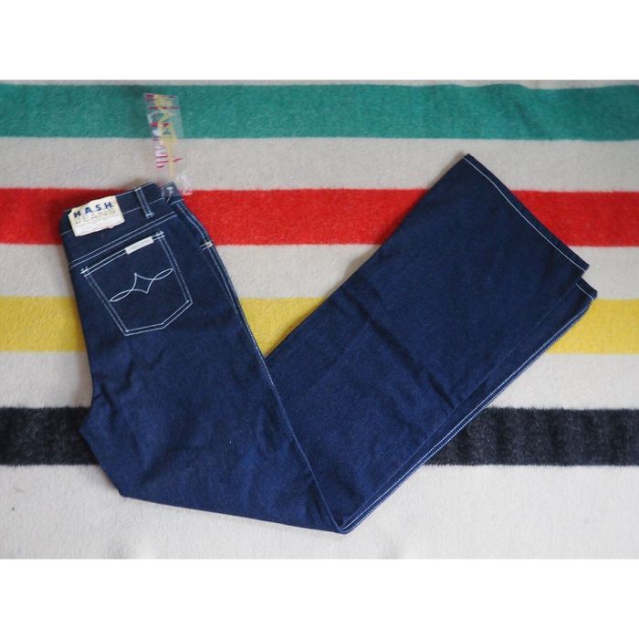 Ash VTG 70s 80s HASH Jeans California Dark Wash Flares 30x36 Bell Wide ...