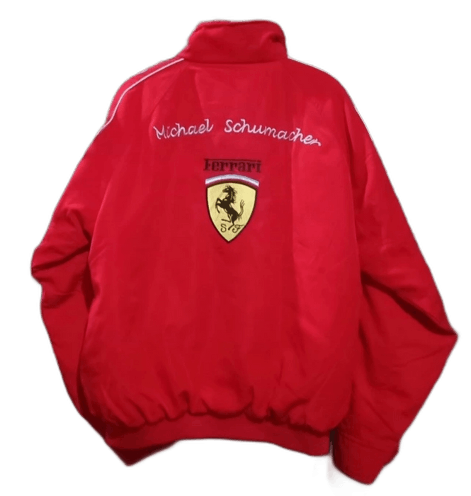 Ferrari Vintage Ferrari F1 Michael Schumacher Marlboro Bomber Jacket ...