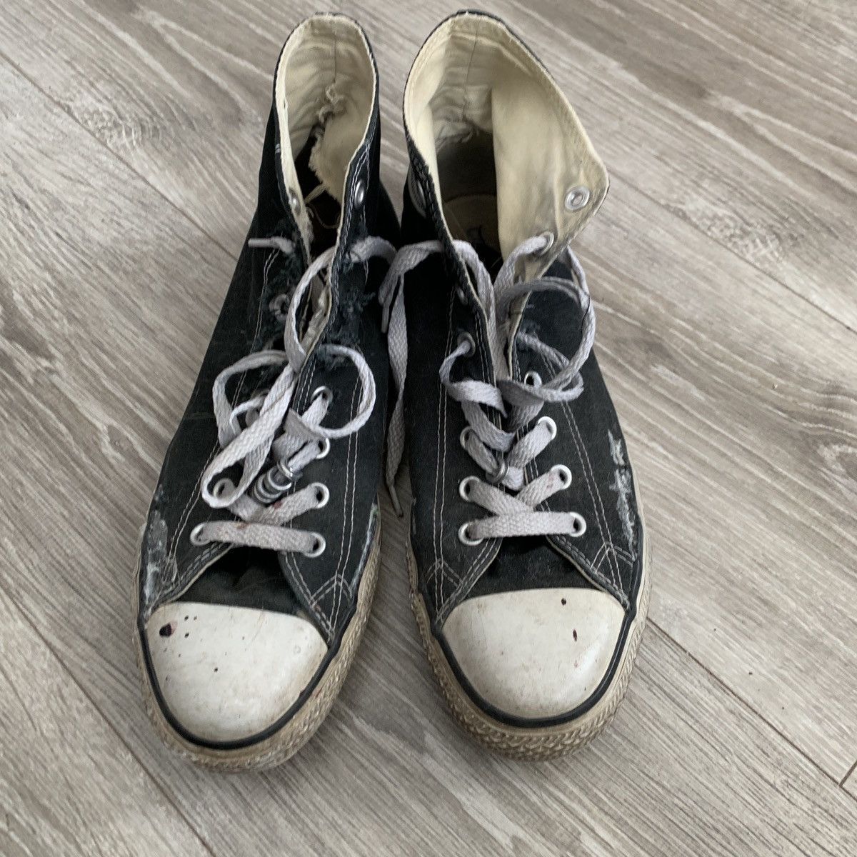 Vintage Thrashed y2k converse all star high top destroyed | Grailed