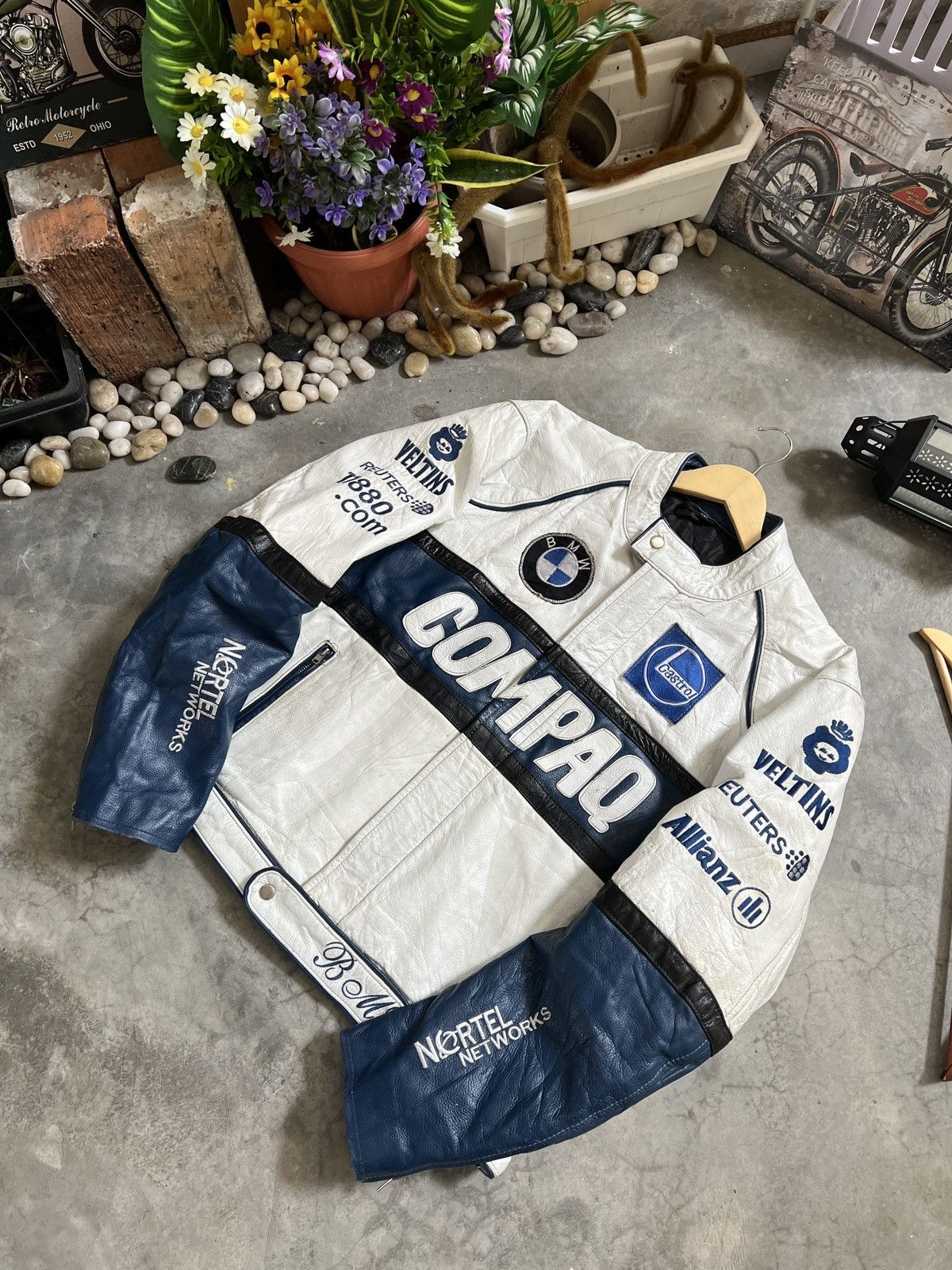 Bmw × Racing × Vintage Vintage 🏴‍☠️ BMW Fully Leather Racing Jacket ...