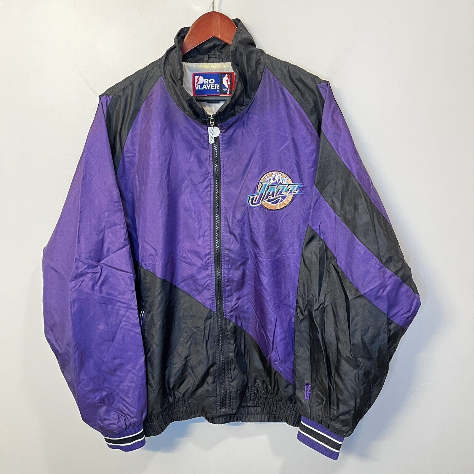 Vintage Vintage Utah Jazz NBA Pro Player Windbreaker Jacket Full Zip ...