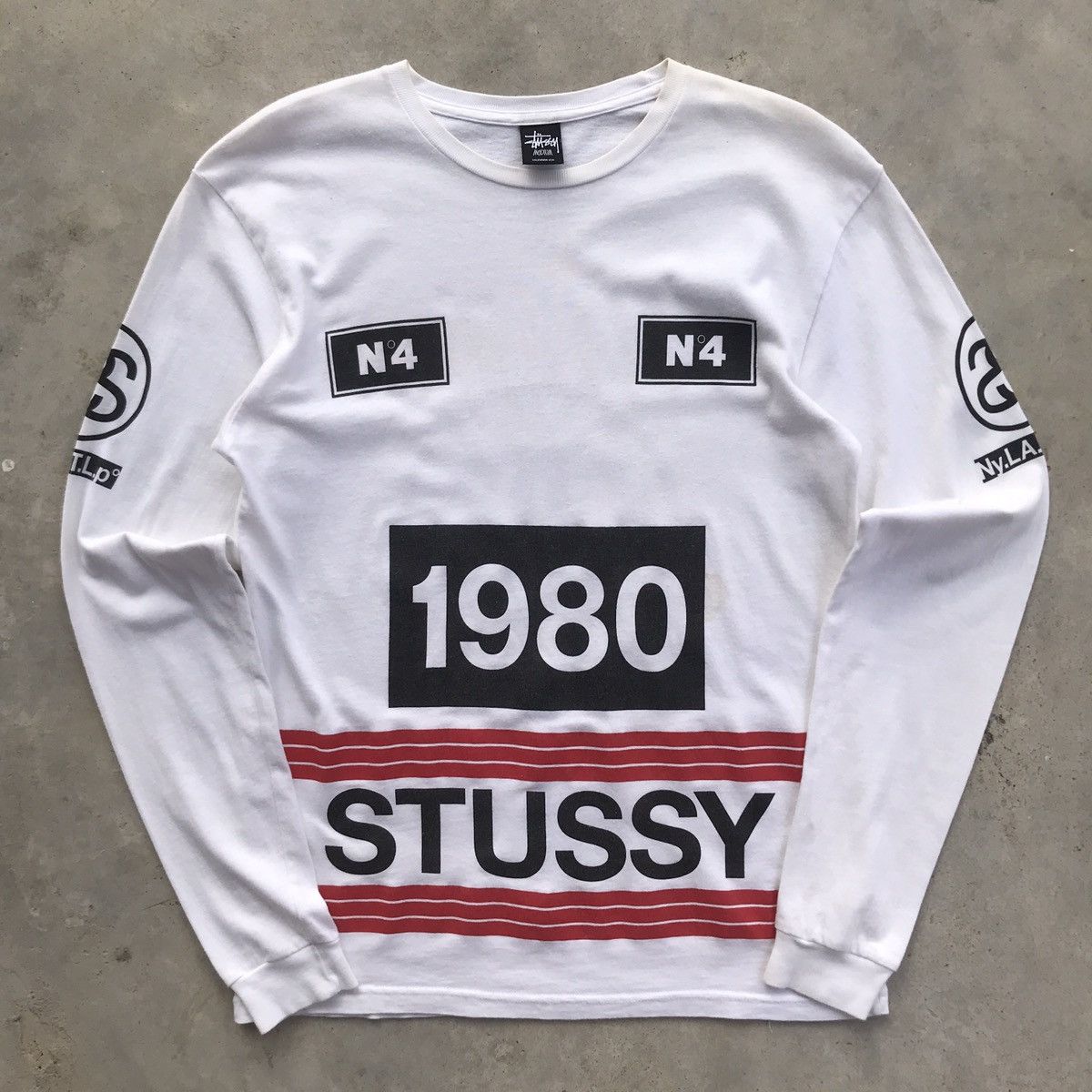 Streetwear × Stussy × Vintage Streetwear Stussy N4 1980's L/S T-Shirt ...