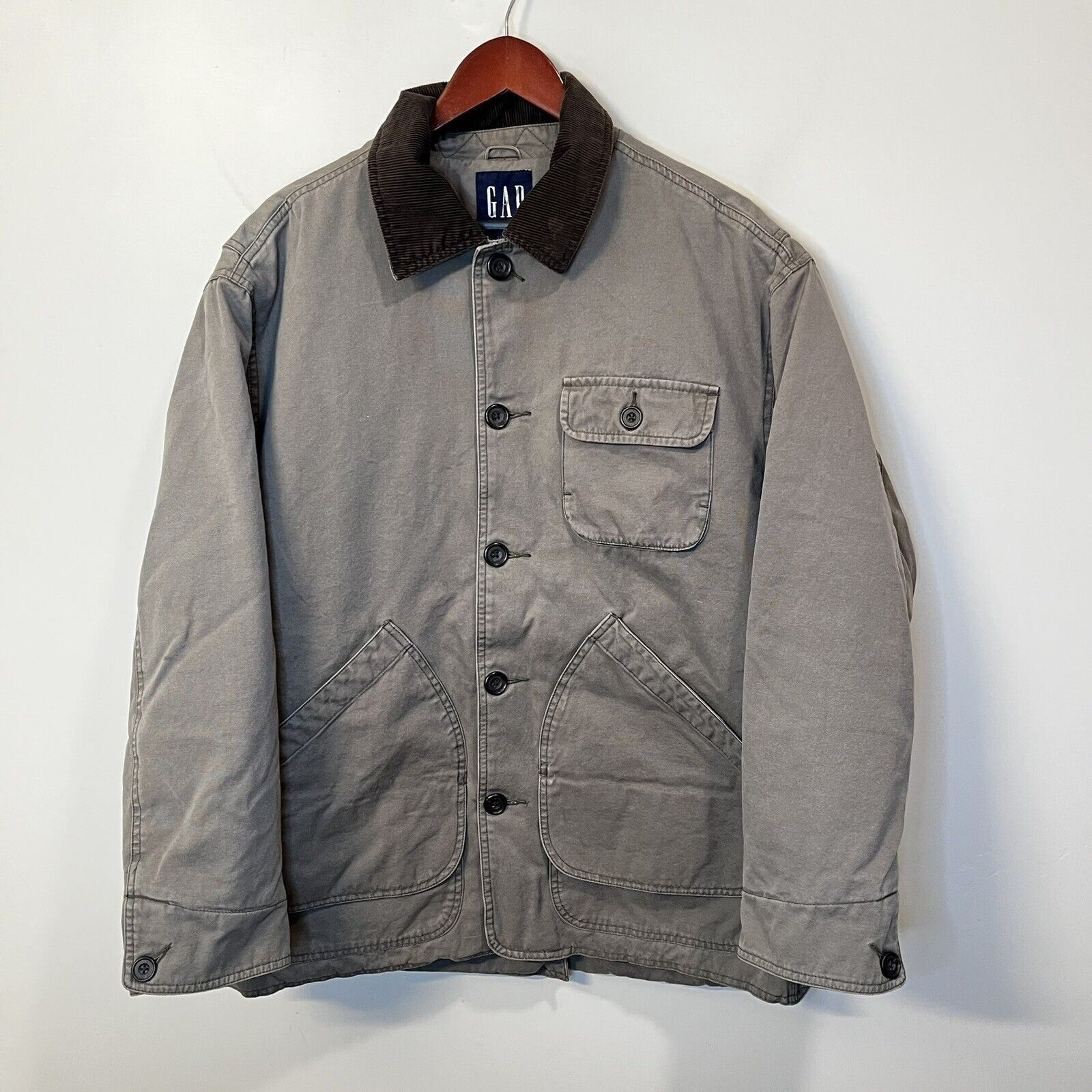 Gap × Vintage Vintage GAP Mens M Green Plaid Lined Barn Jacket Chore Field | Grailed