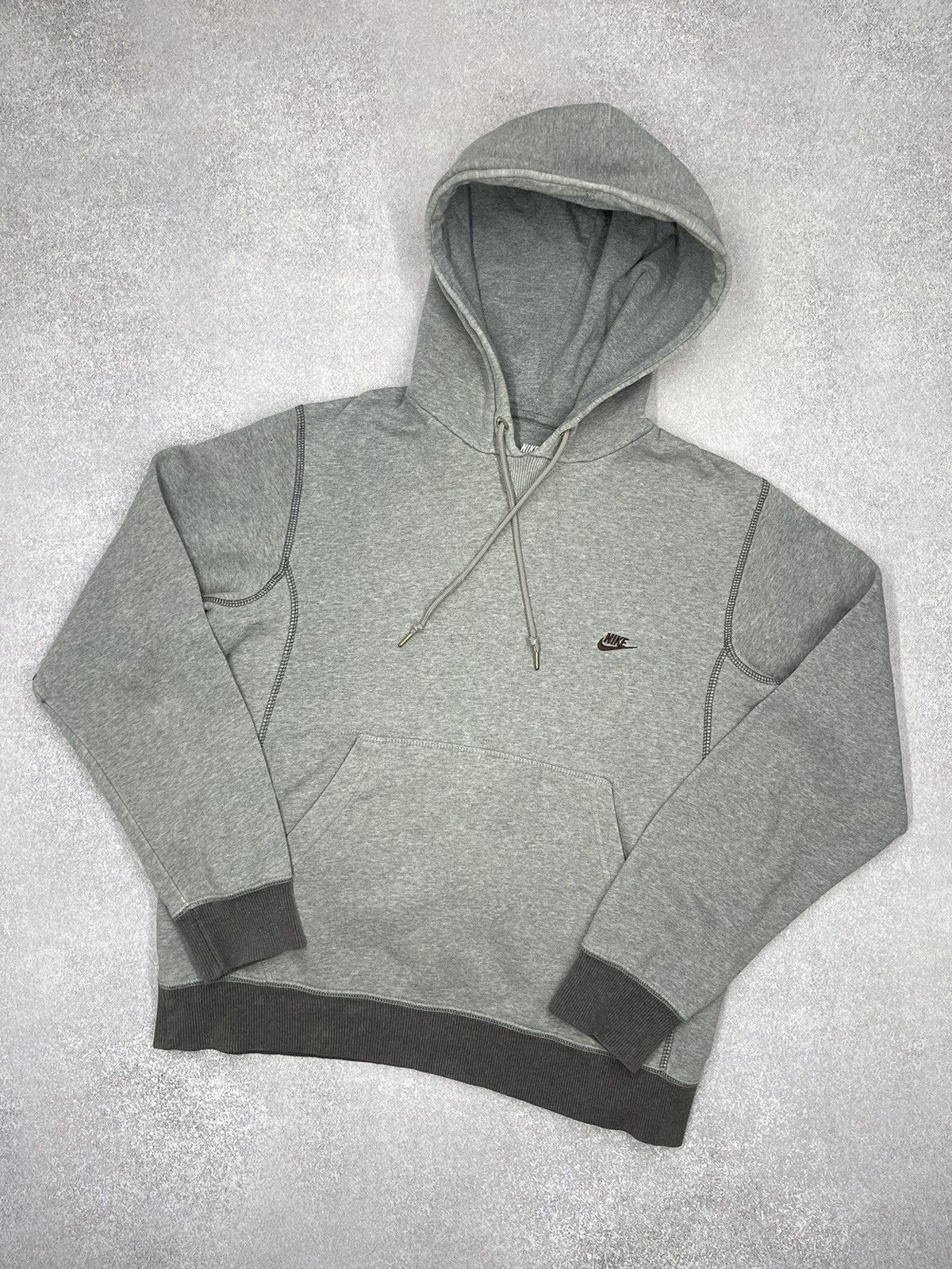 Nike × Nike ACG × Vintage Vintage Nike Hoodie Grey Drill Drip Y2K ...