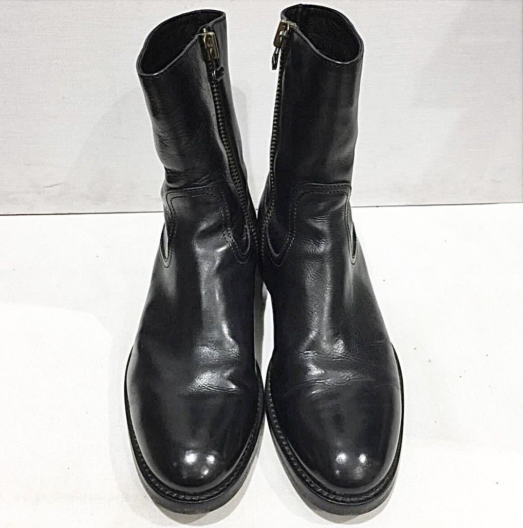 Buttero Buttero Made in Italy "Brunello" Western Black Biker Boots ...
