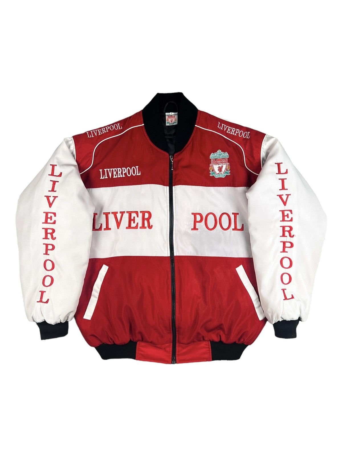 Liverpool × Vintage vintage 90s Liverpool F.C. Bomber Jacket | Grailed